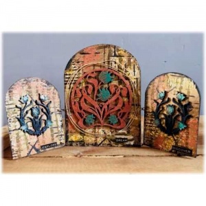 Art Deco & Nouveau Wood Shape - Floral Ornament Style 25